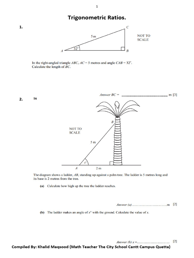 Trigonometric Ratios | PDF | Trigonometry | Triangle Geometry