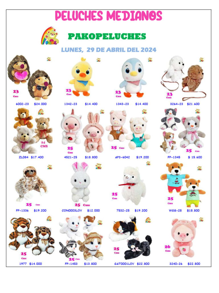 Pako Peluches Peluches Medianos | PDF
