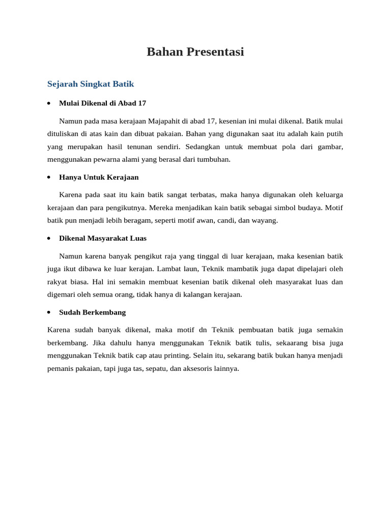 Bahan Presentasi | PDF