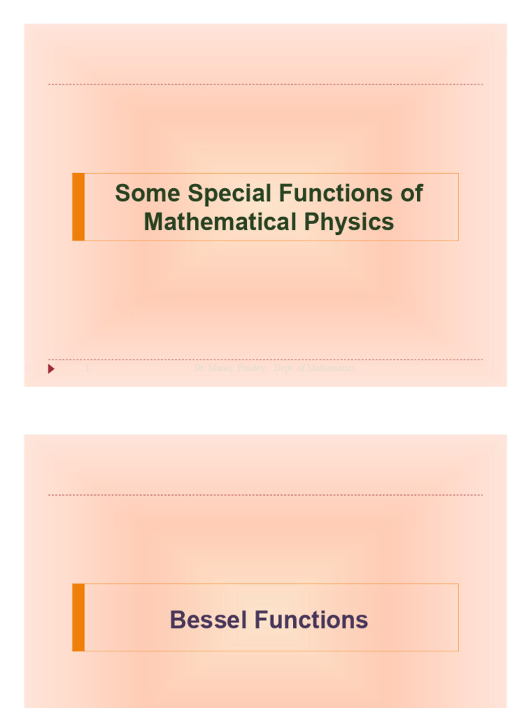 Bessel Functions Explained | PDF | Function (Mathematics) | Mathematical Relations
