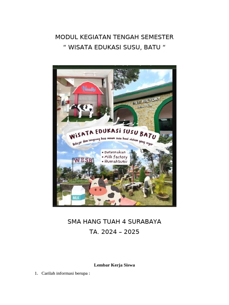 Modul KTS Pabrik Susu Pujon | PDF