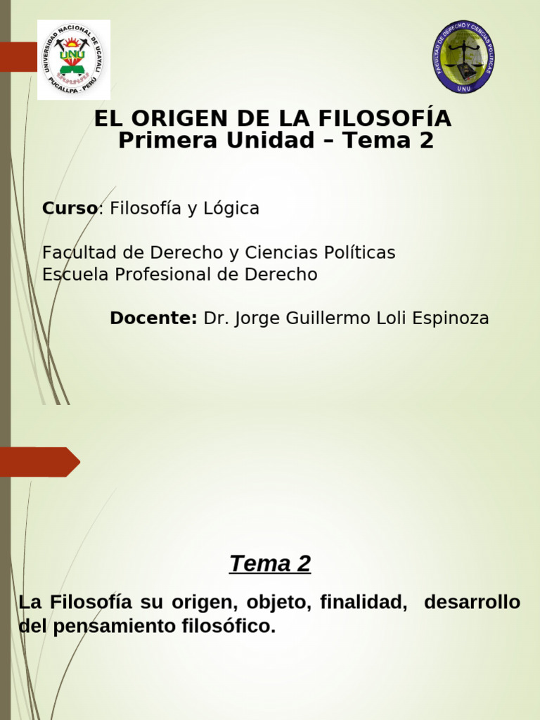 Tema 2 - La Filosofía, Objeto, Finalidad, Desarrollo | PDF | Dialéctico ...