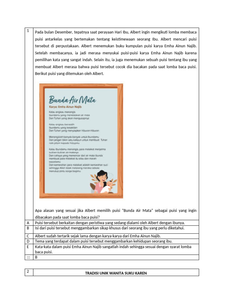 Format Input Soal Doc 2 SIMULASI | PDF