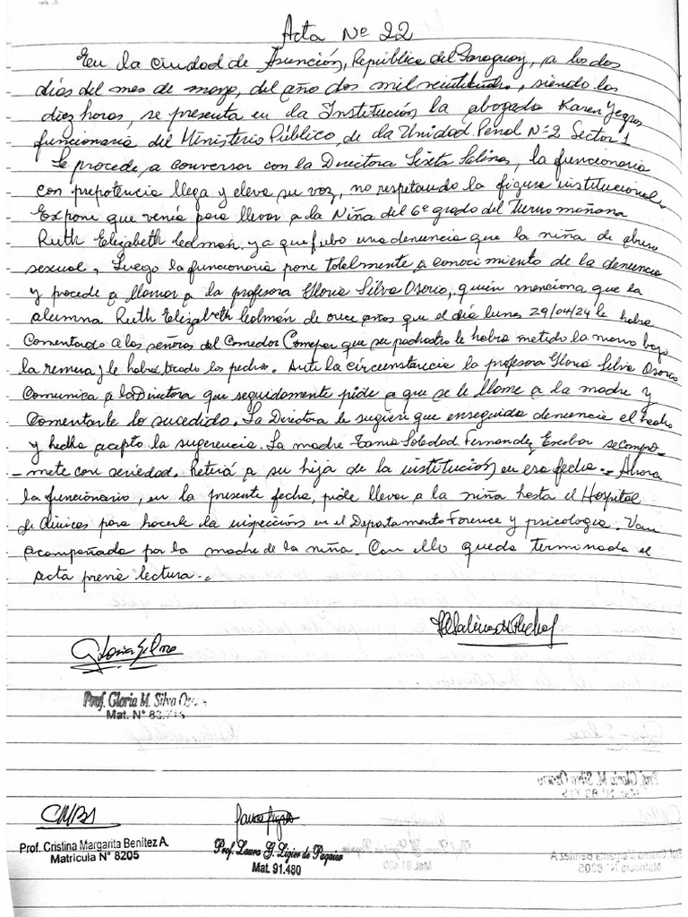 Acta #22, Acoso Sexual | PDF