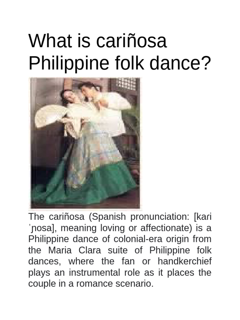 What Is Cariñosa Philippine Folk Dance | PDF