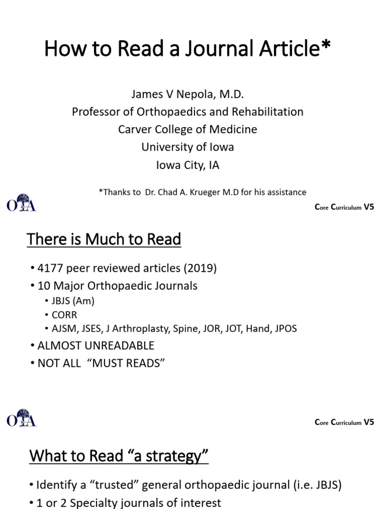 How To Read A Journal Article | PDF | Type I And Type Ii Errors ...