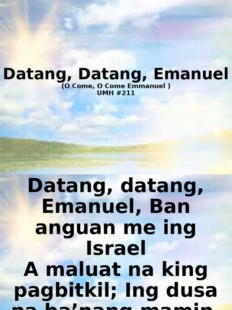 O Come o Come Immanuel | PDF