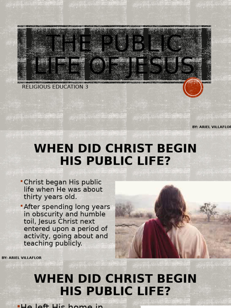 Overview of Jesus' Public Life | PDF | Ministry Of Jesus | Jesus