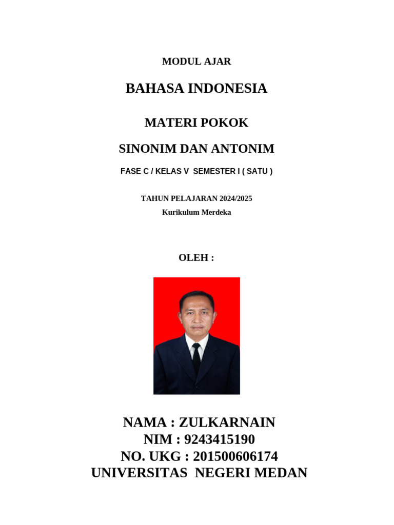 Modul Ajar Ukin Zulkarnain | PDF