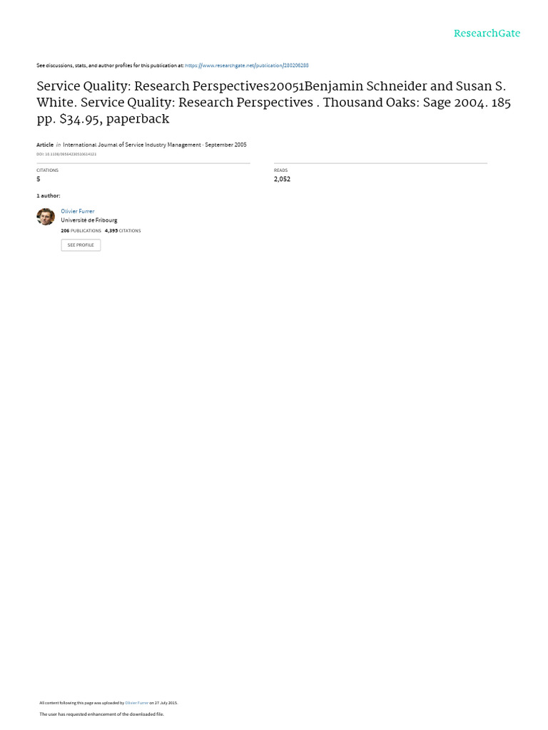 Service quality | PDF | Business