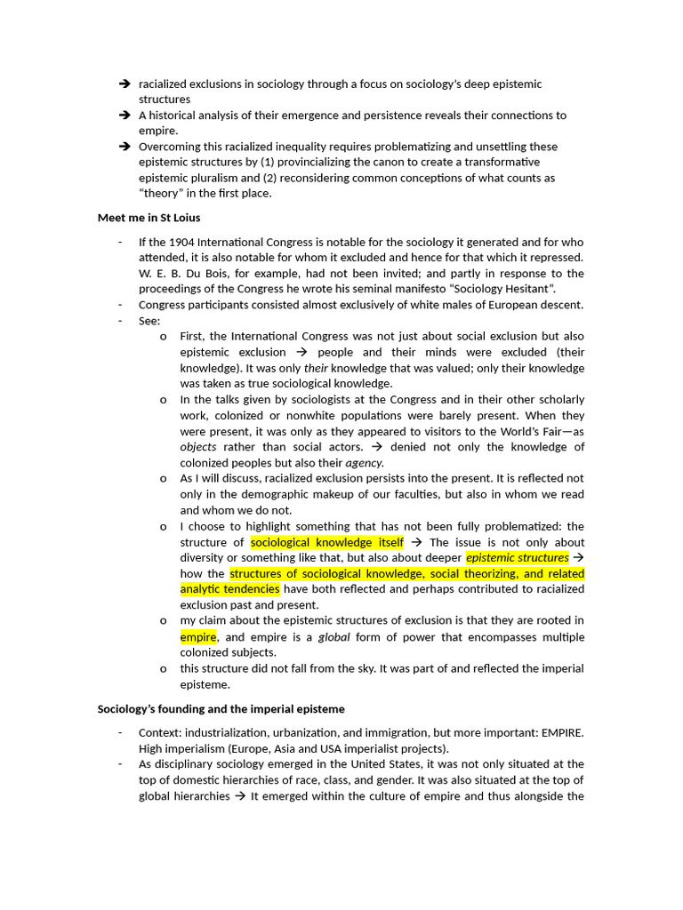 Julian Go (Lecture) | PDF | Sociology | Knowledge