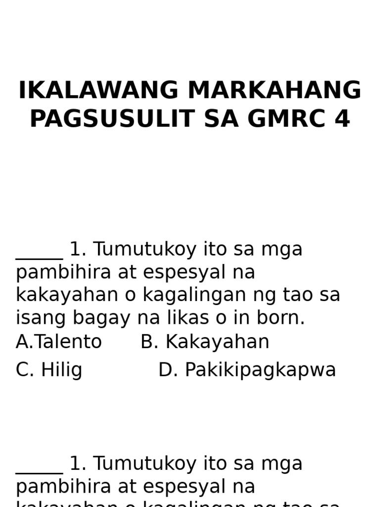 GMRC Exam - With Answer | PDF
