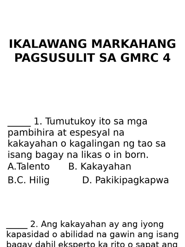GMRC Exam | PDF
