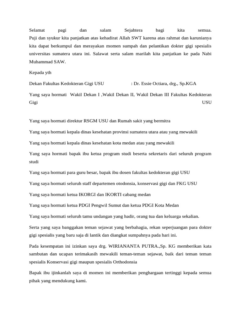 Sambutan Wisudawan 2024 | PDF