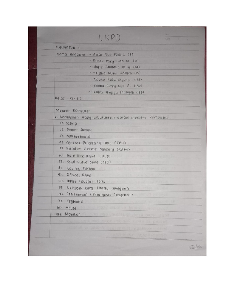LKPD Merakit Komputer | PDF