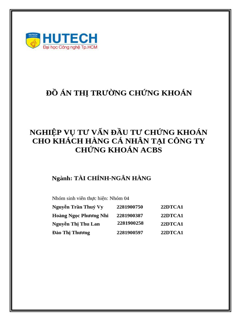 Dattck 22dtca1 Nhom 04 Trambichloc | PDF