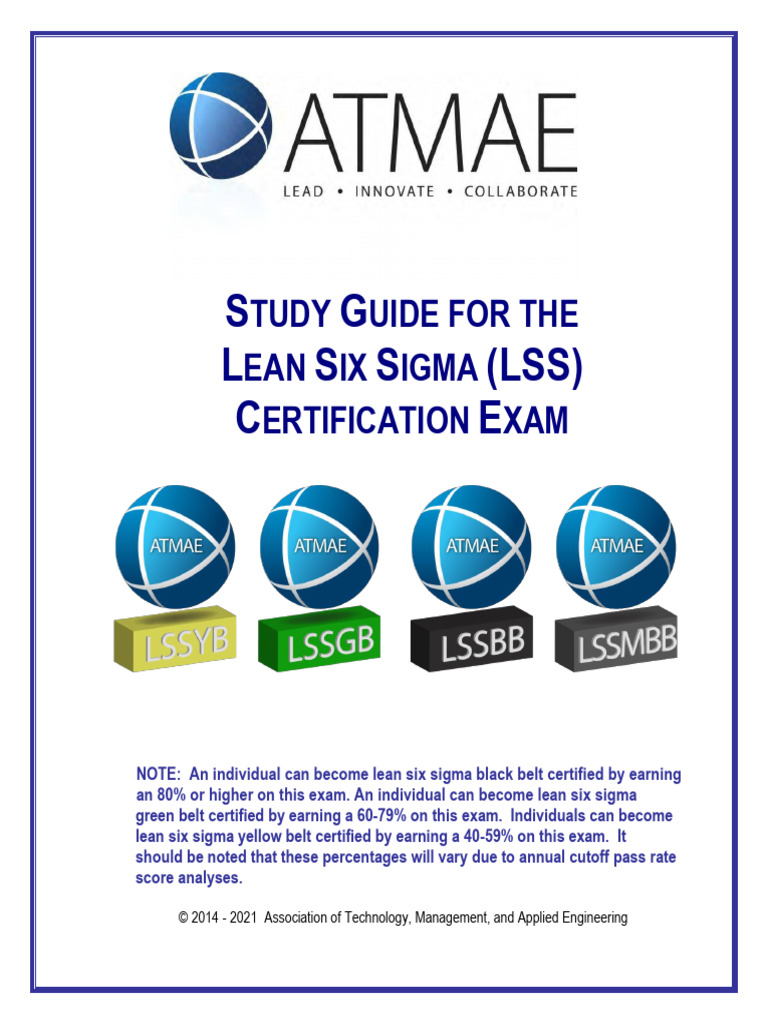 Lean Six Sigma Certification Study Guide | PDF | Statistics | Six Sigma