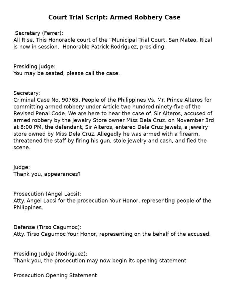 PPG-Script (1) | PDF | Witness | Prosecutor