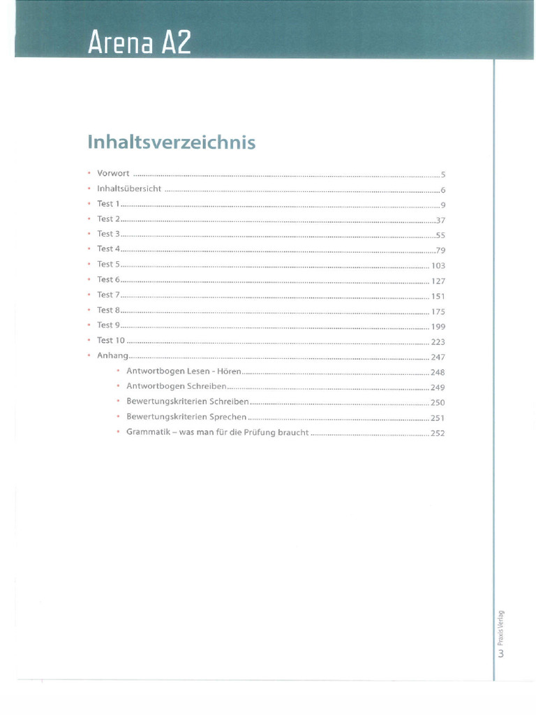ArenaA2 Test - Buch 3 | PDF