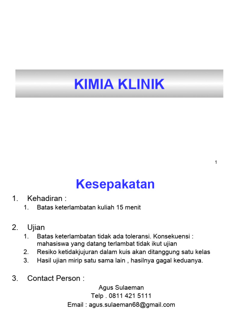Kimia Klinik | PDF