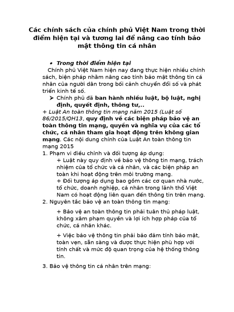 Các Chính Sách C A Chính PH | PDF