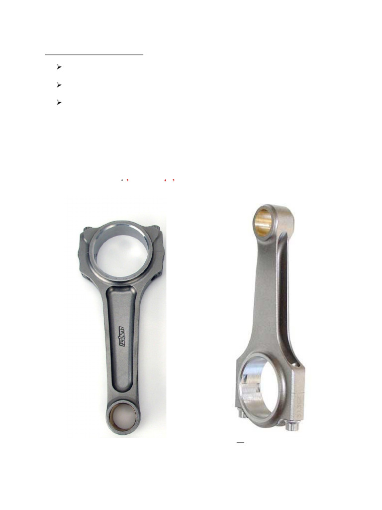 Connecting Rod Notes | PDF | Buckling | Piston