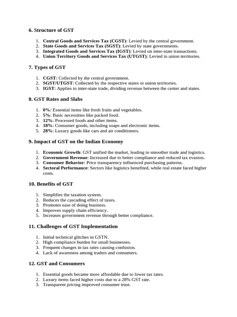 Structure of GST | PDF