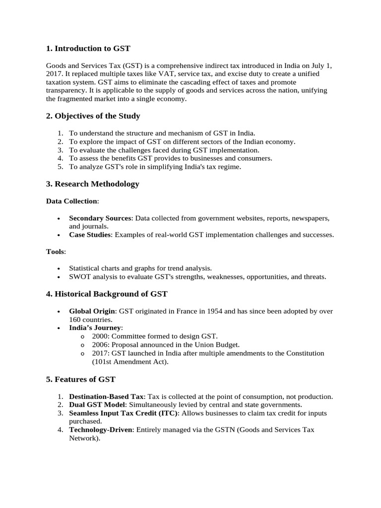Introduction To GST: Data Collection Secondary Sources Case Studies ...
