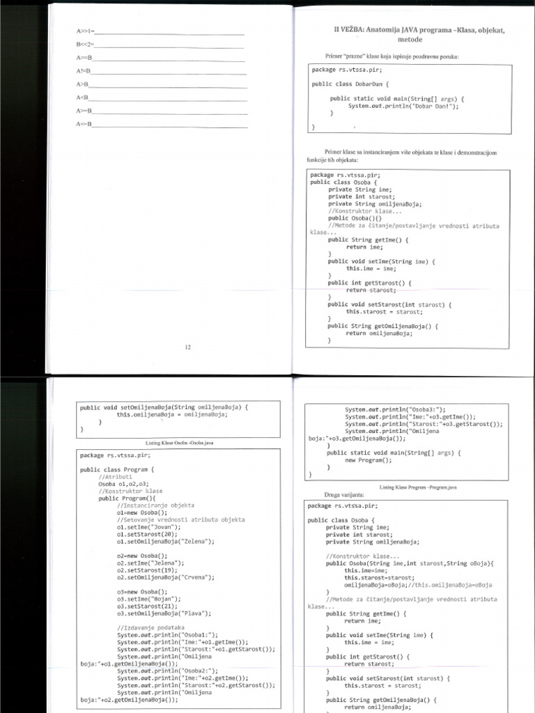 Vežbe Za Programiranje Za Internet | PDF