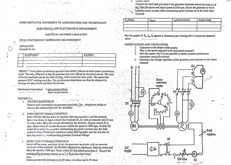 Synchronous Impedance Measurement Pdf