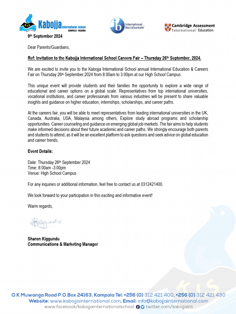 Careers Fair Invitation | PDF