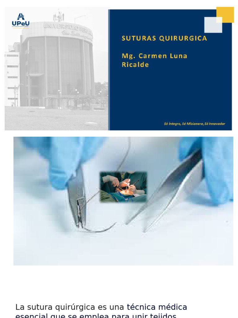Exposicion Tarapoto Suturas 2024 | PDF | Cirugía | Sutura Quirúrgica