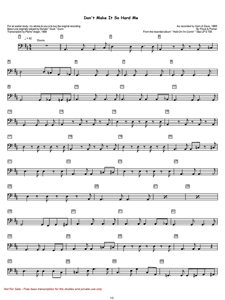 Don't Make It So Hard Me | PDF | Soul Music | Rhythm And Blues