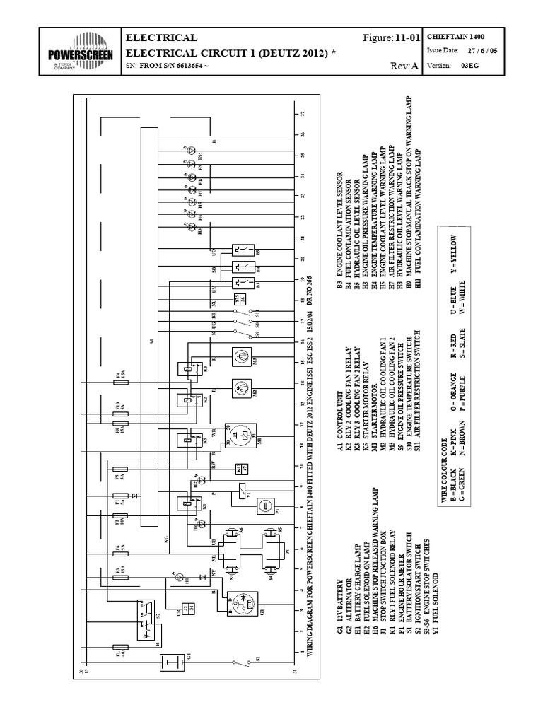 Schematy Elektryczne CH1400 Deutz | PDF | Switch | Relay
