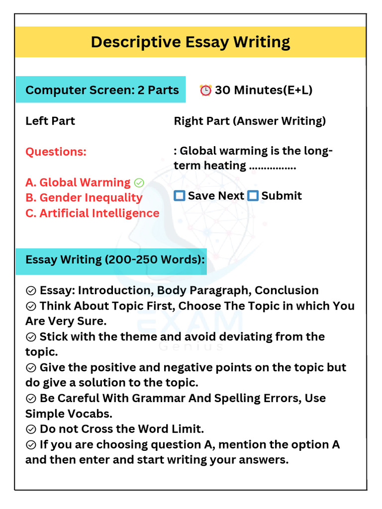 Descriptive Essay Writing | PDF | Comma | Banks