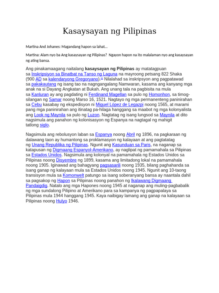 Kasaysayan NG Pilipinas | PDF