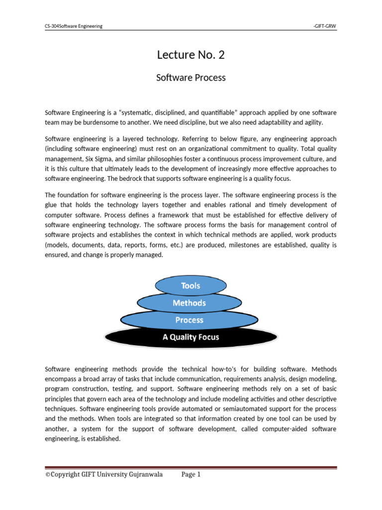 Software-Engineering Lecture - 02 - Notes | PDF | Software Development ...