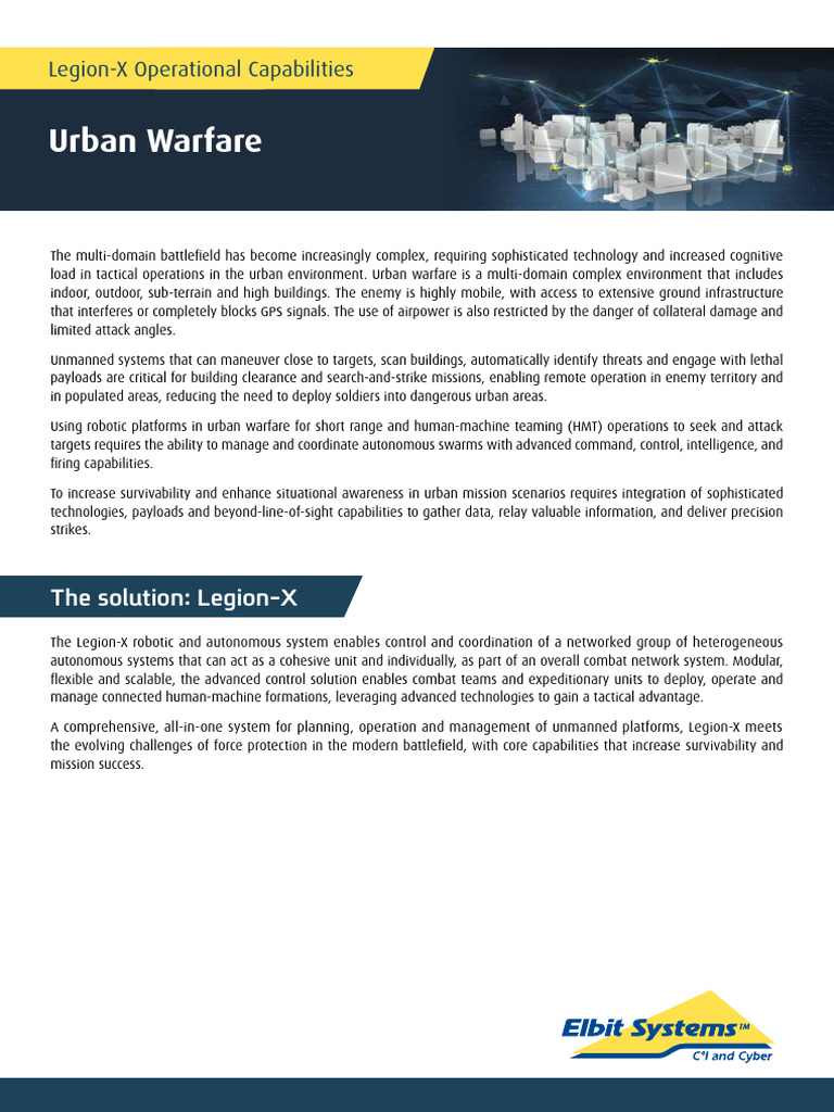 Legion-X: Urban Warfare Solutions | PDF | Unmanned Aerial Vehicle ...