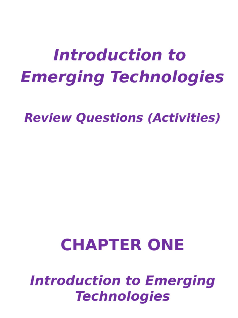 Emerging Technologies Questions Ch1-7 | PDF | Artificial Intelligence ...
