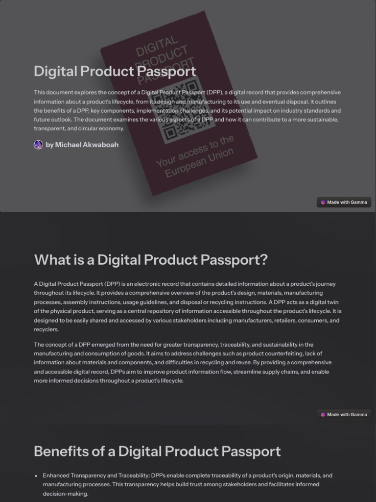 Digital Product Passport | PDF | Product (Business) | Life Cycle Assessment