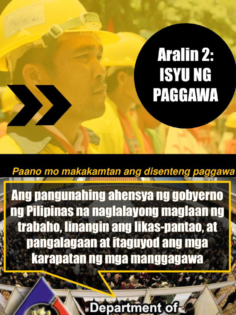 1 Apat Na Haligi para Sa Disente at Marangal Na Paggawa | PDF