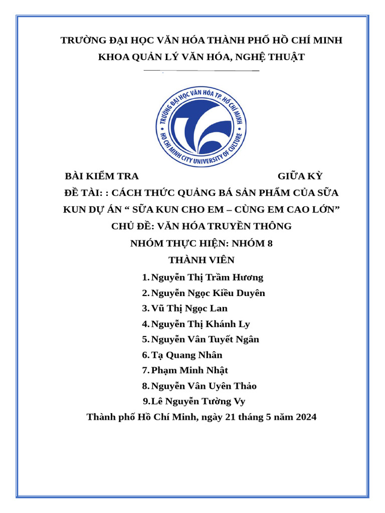 Nhóm 8 - KNTT - BTGK - 18.1 | PDF