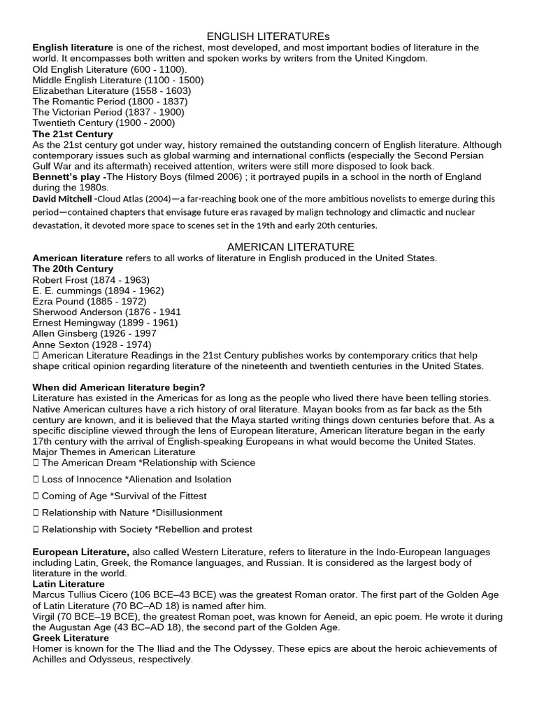 Literature Across World Handouts M2 Q2 | PDF | Latin American ...