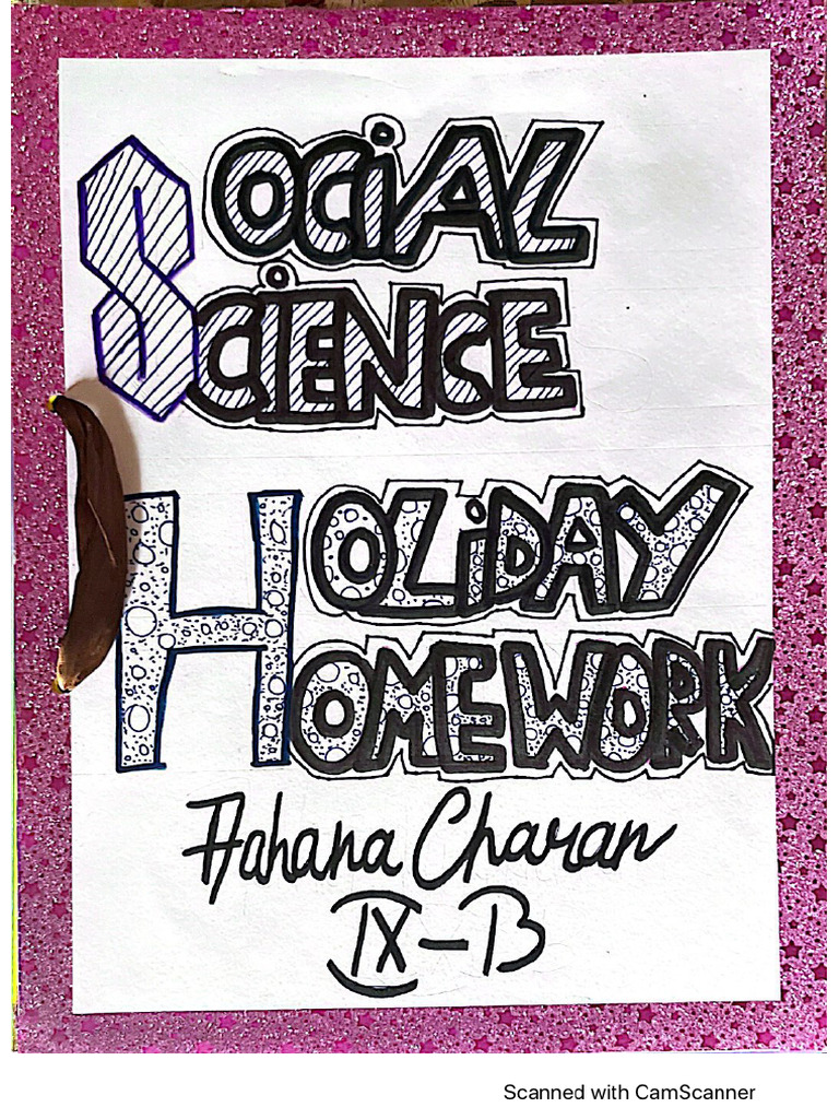 Aahana Charan 9B - SST Holiday Homework | PDF