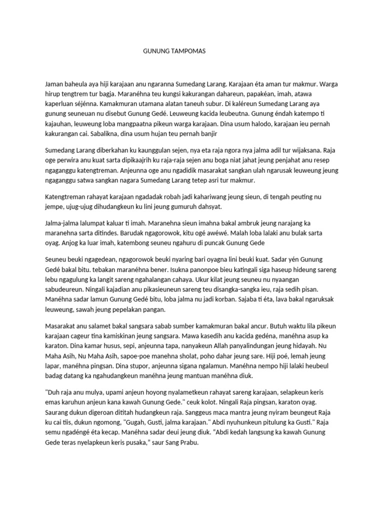 Gunung Tampomas | PDF