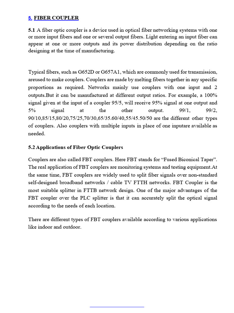 Fiber Coupler Note English | PDF | Fiber To The X | Fiber Optic ...