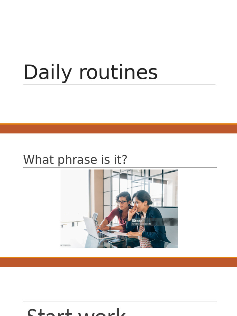 Daily Routines | PDF