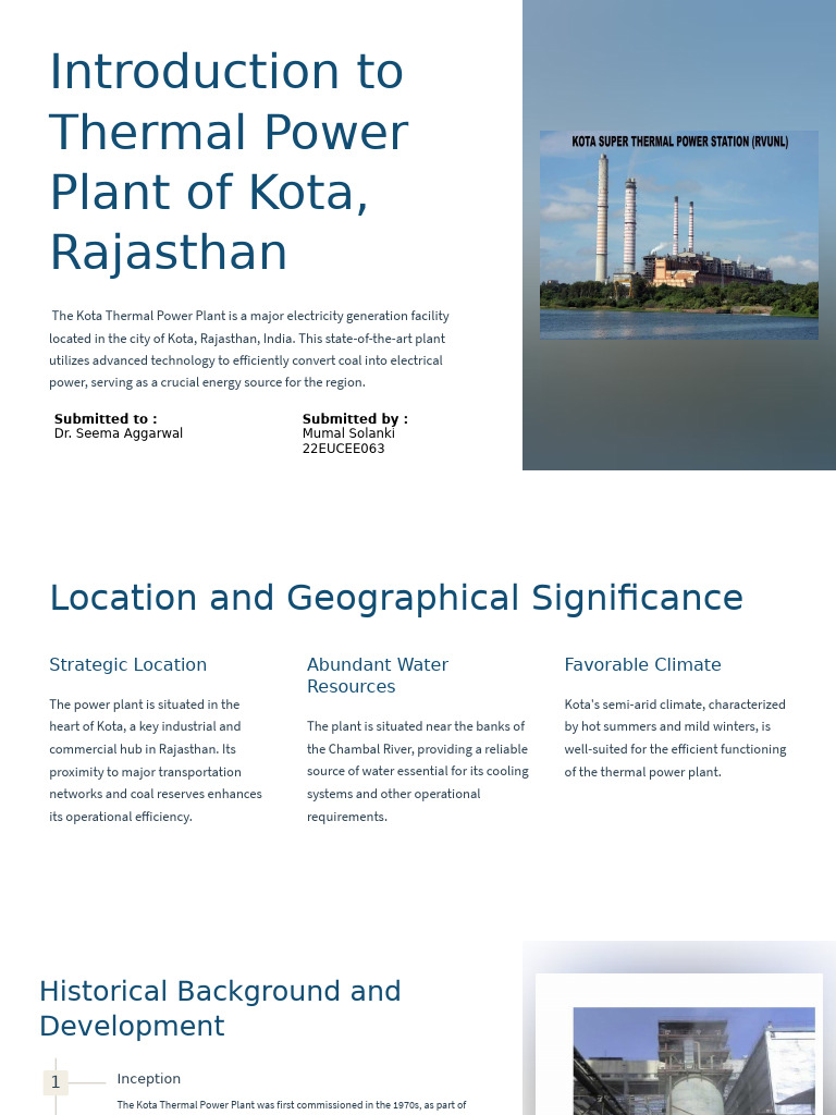 Kota Thermal Power Plant Overview | PDF | Fossil Fuel Power Station ...