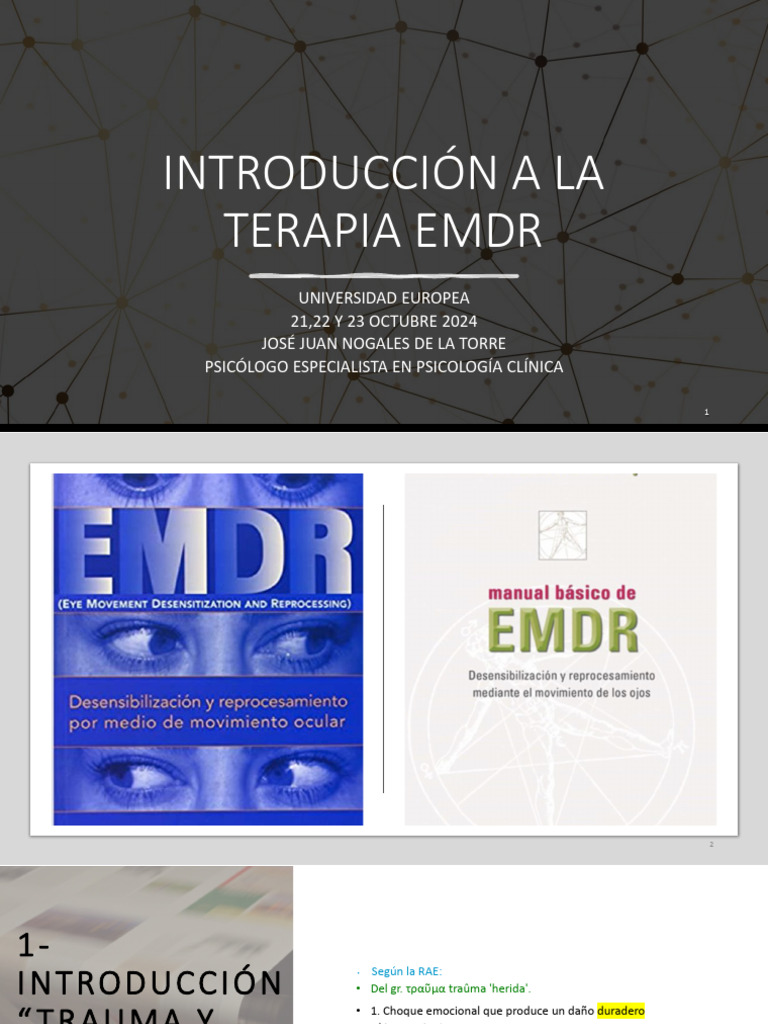 Introducción A La Terapia EMDR | PDF | Desensibilización y reprocesamiento por movimientos ...