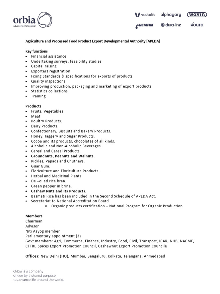 APEDA | PDF